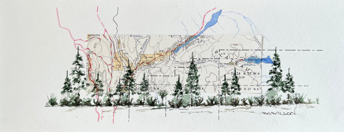 Topographic Map Art - LOON CREEK – WayneWilsonArt