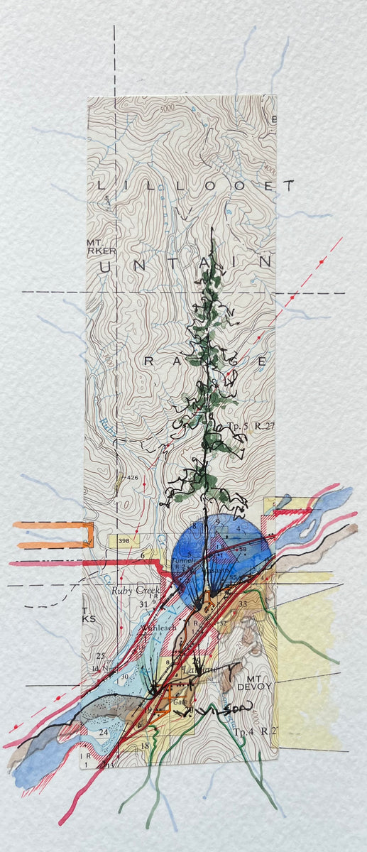 topographic Map Art - RUBY CREEK – WayneWilsonArt