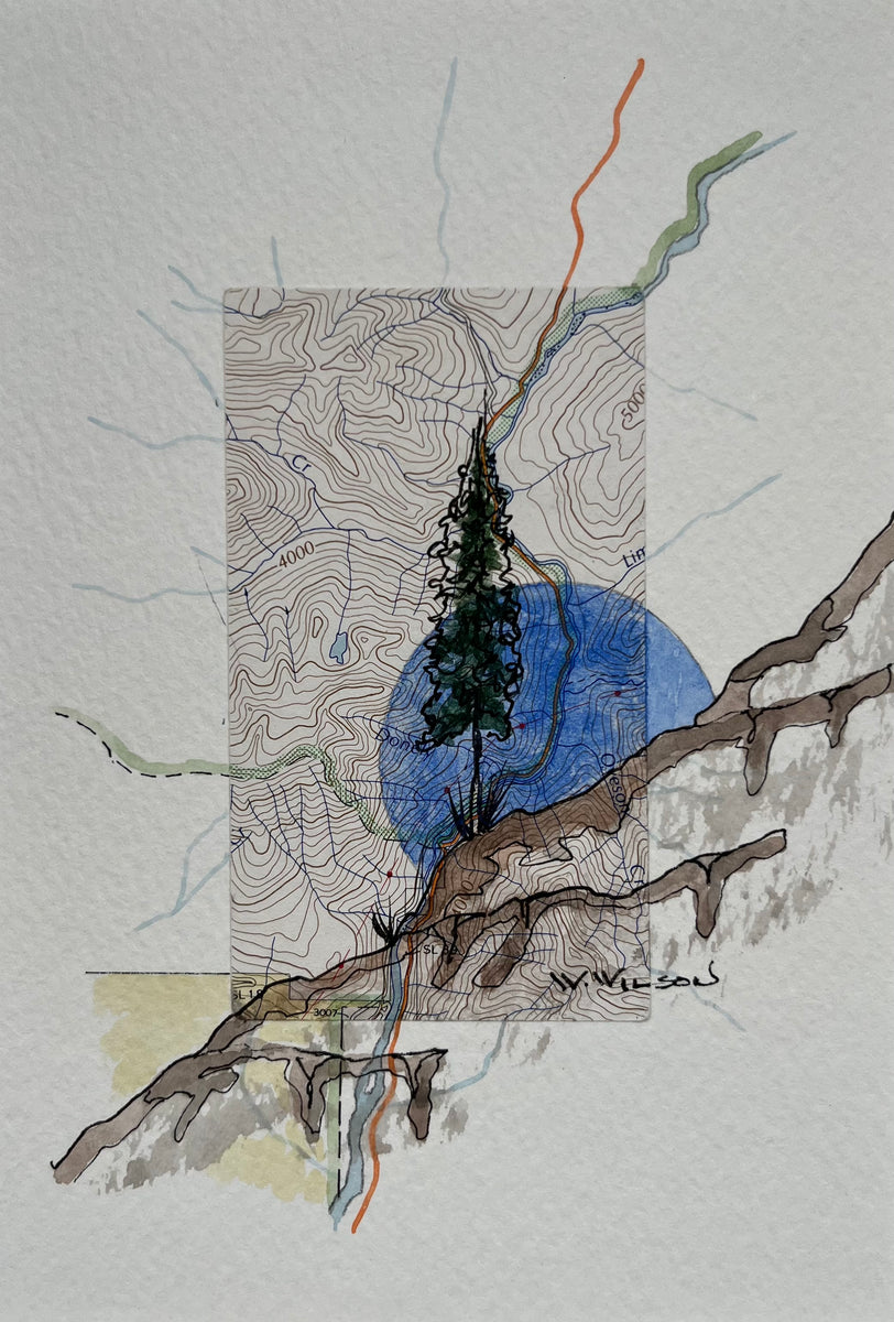 Topographic Map Art - OVERSON CREEK, BC – WayneWilsonArt